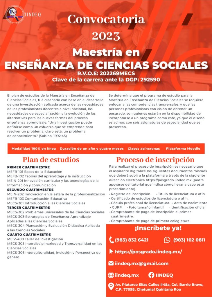 Maestría en Enseñanza de Ciencias Sociales – Instituto de Investigación y Desarrollo Educativo ...